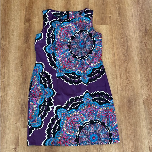 Alyx | Dresses | Alyx Vibrant Purple Mini Dress With Blue And Pink ...